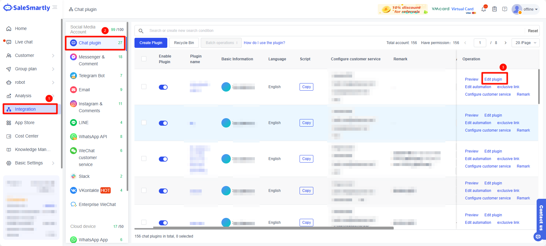 How to change the chat plugin main title and subtitle