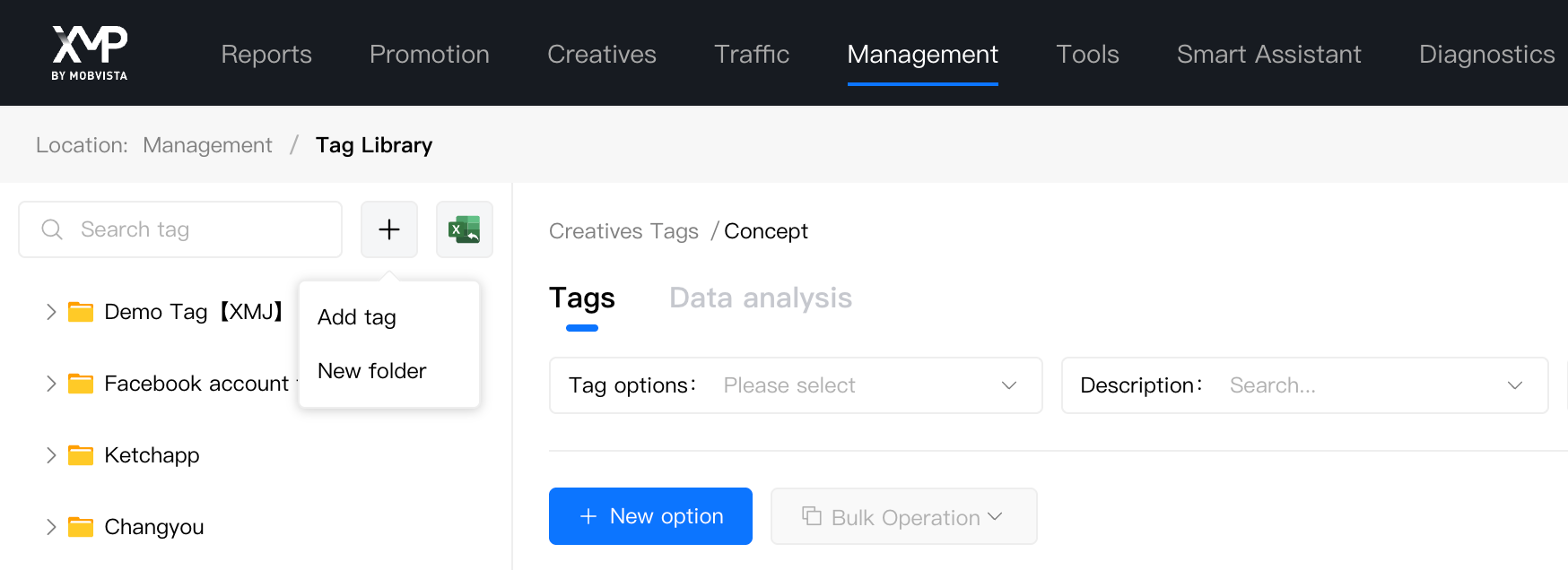 Tag Library | Multi-Level Tags for Campaigns & Creatives
