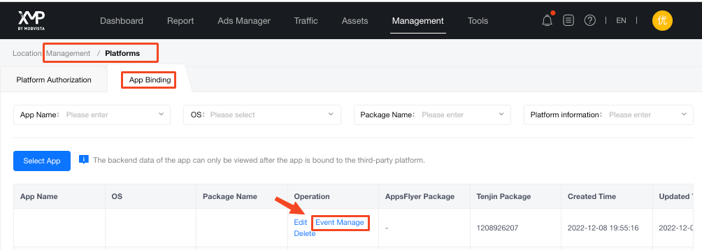 AppsFlyer API-XMP | Help Center