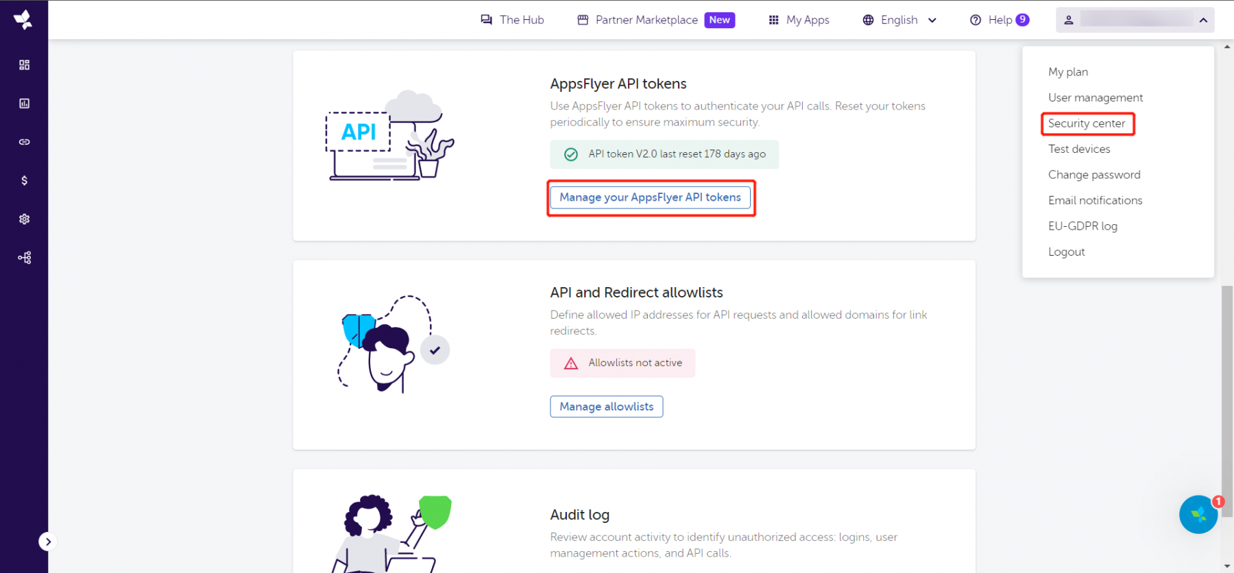 How to get the API Token in AppsFlyer backend-XMP | Help Center