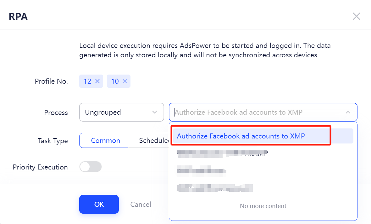 How to batch authorize Facebook ad accounts to XMP within AdsPower?-XMP | Help Center