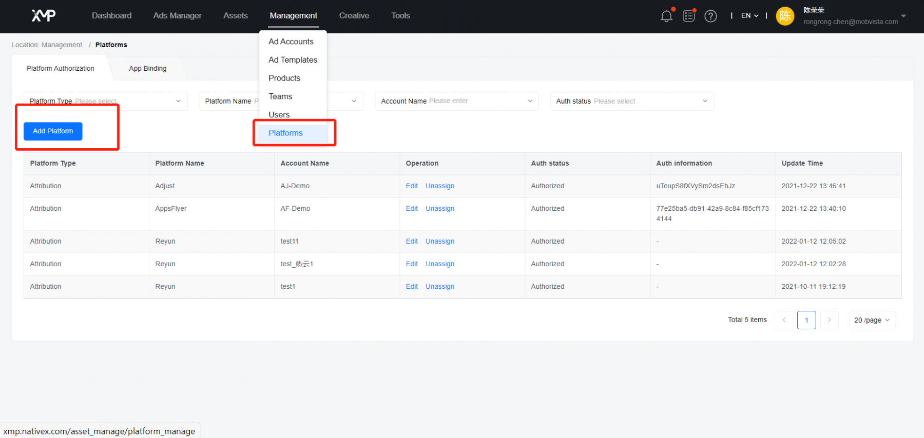 Singular API integration-XMP | Help Center