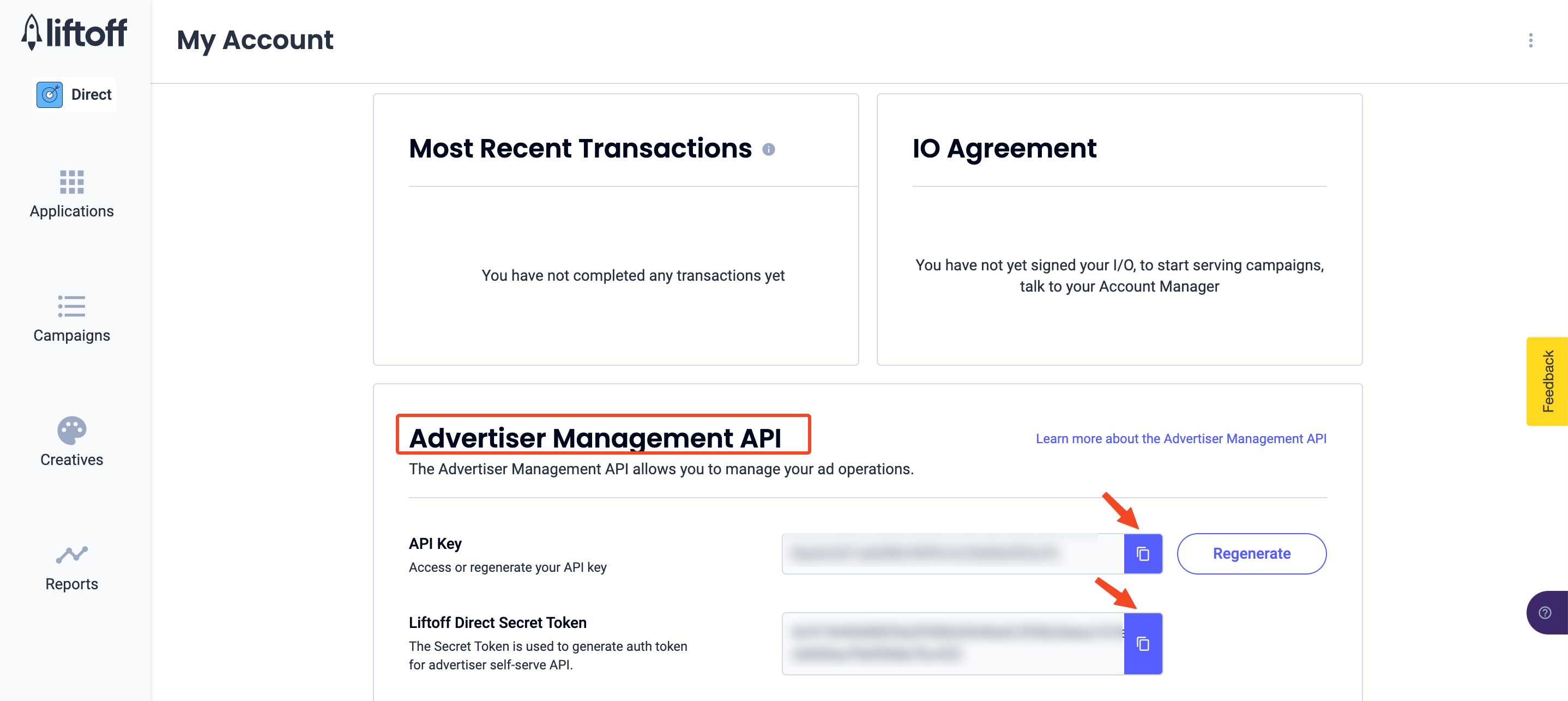 Vungle ad account connection (Liftoff Direct)-XMP | Help Center