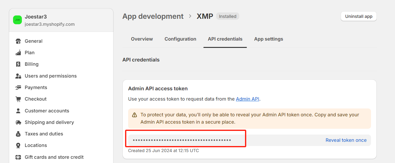 How to get API access token in Shopify?-XMP | Help Center