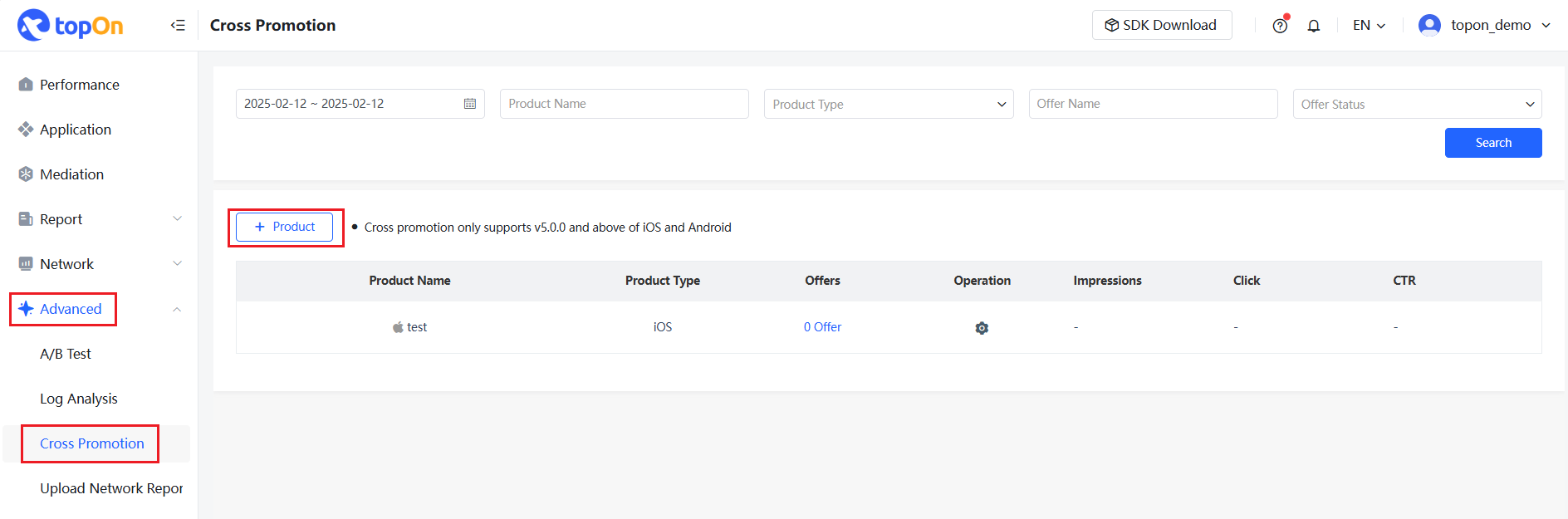 Cross Promotion-TopOn Help center