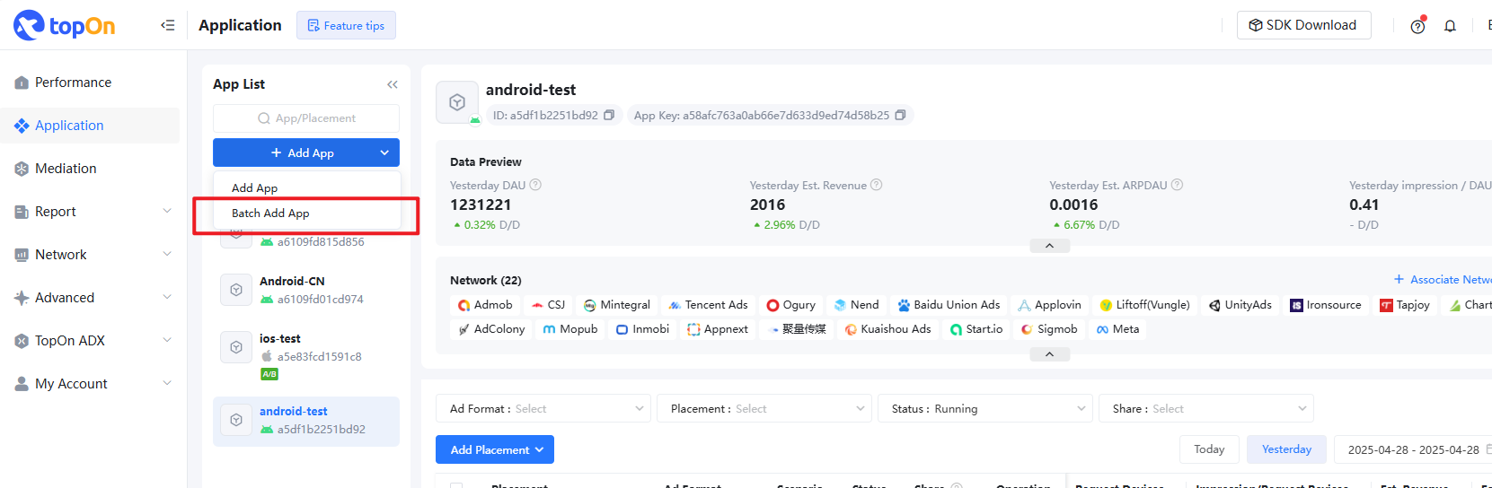 Application-TopOn Help center
