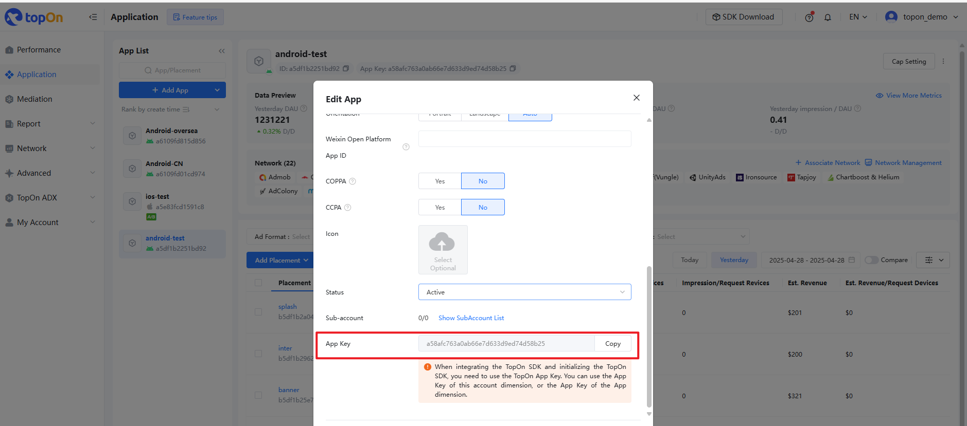Application-TopOn Help center