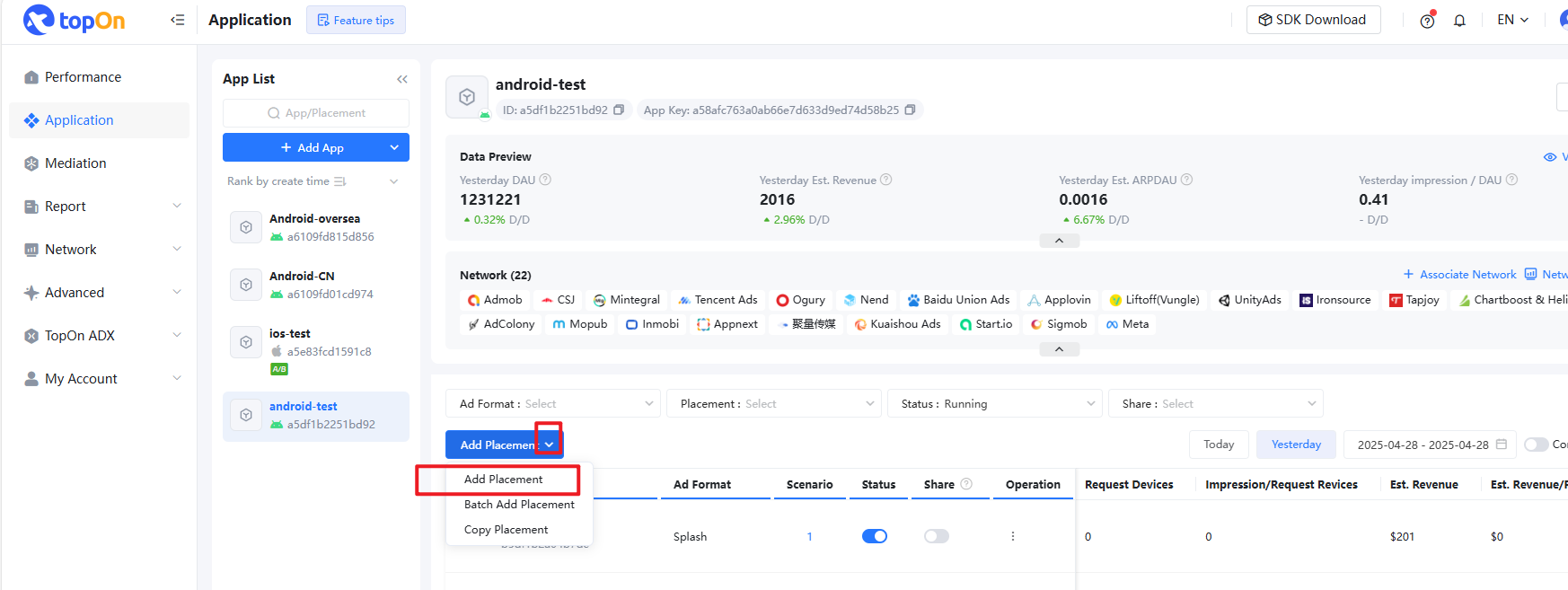 Application-TopOn Help center