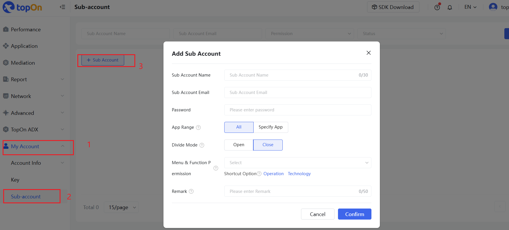 Topon Account Management-TopOn Help center
